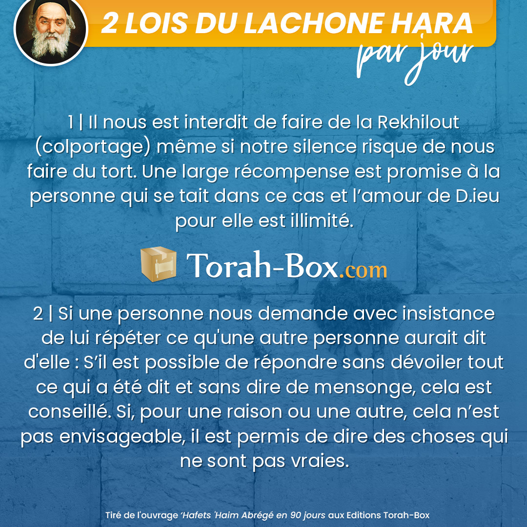 Les 2 lois du Lachone Hara pour Vendredi
